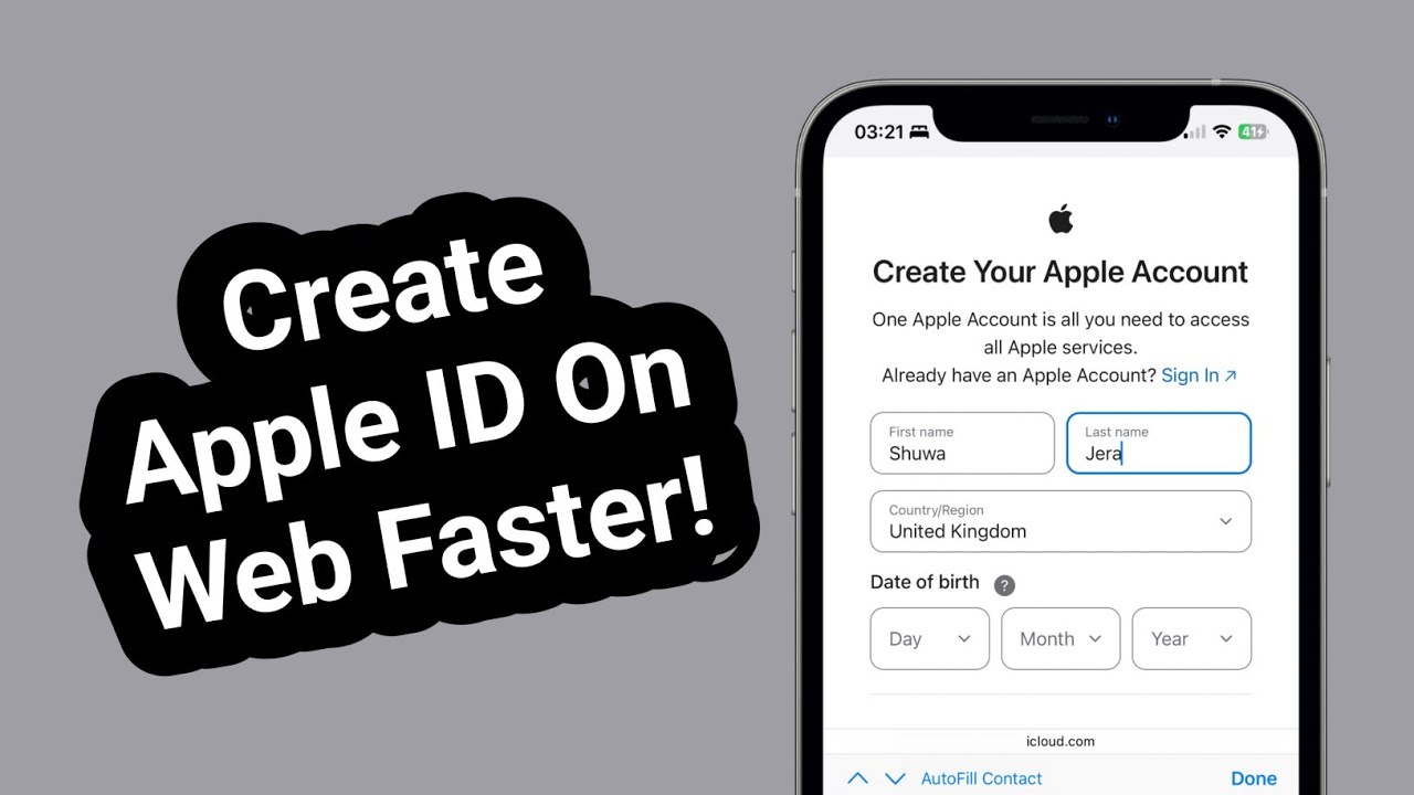 How to Create an Apple ID Account on the Web - YouTube