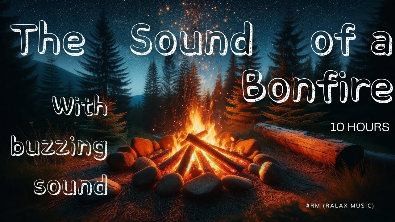 The sound of a bonfire with buzzing soundㆍ10 hours 모닥불, 집중, 수면, 진정, 공부 ...