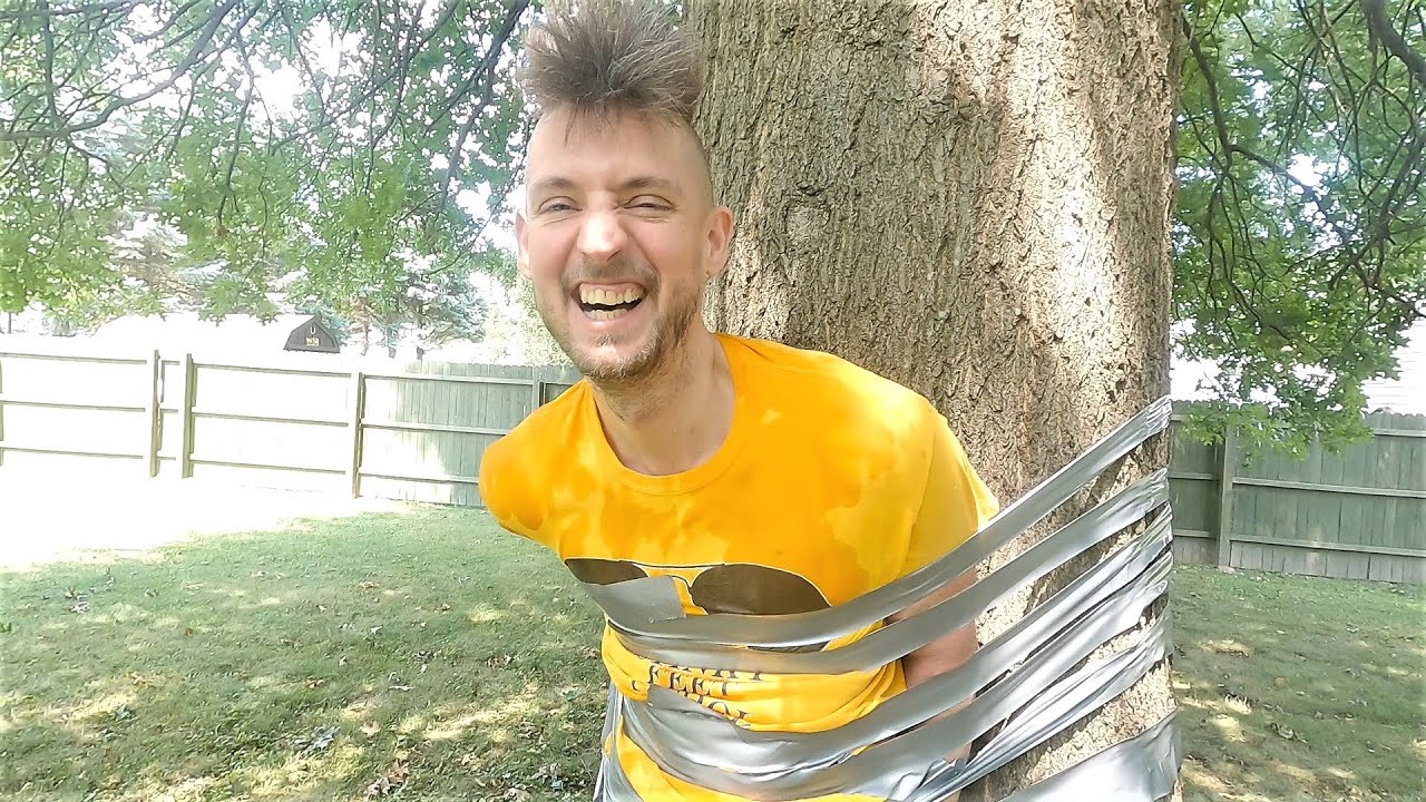 The Great Tape Escape - Duct Taped to a Tree! - YouTube