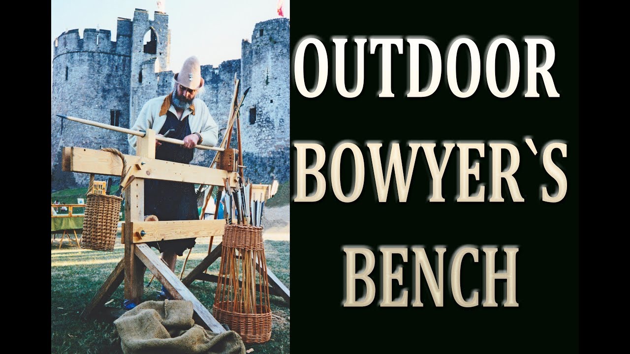 Longbow Bowyer`s portable outdoor workbench, bows and arrows - YouTube