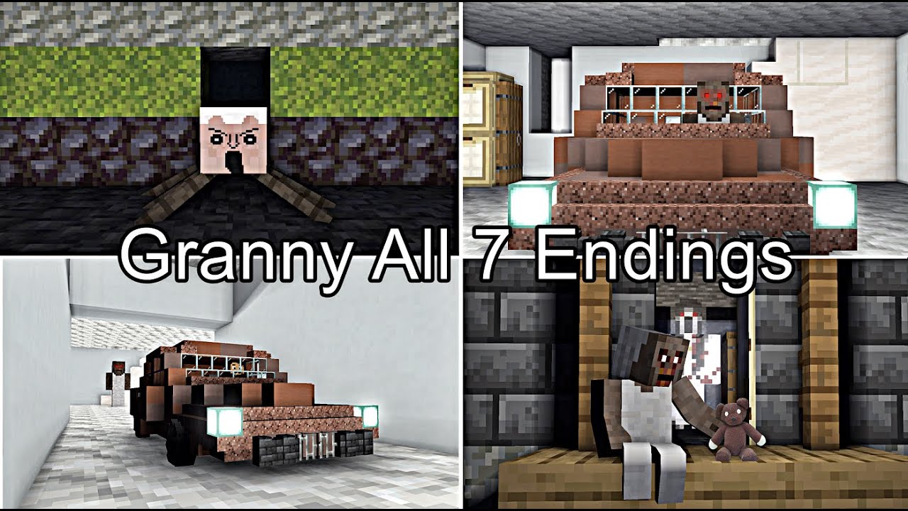 Granny 1 All Cutscenes In Minecraft - YouTube