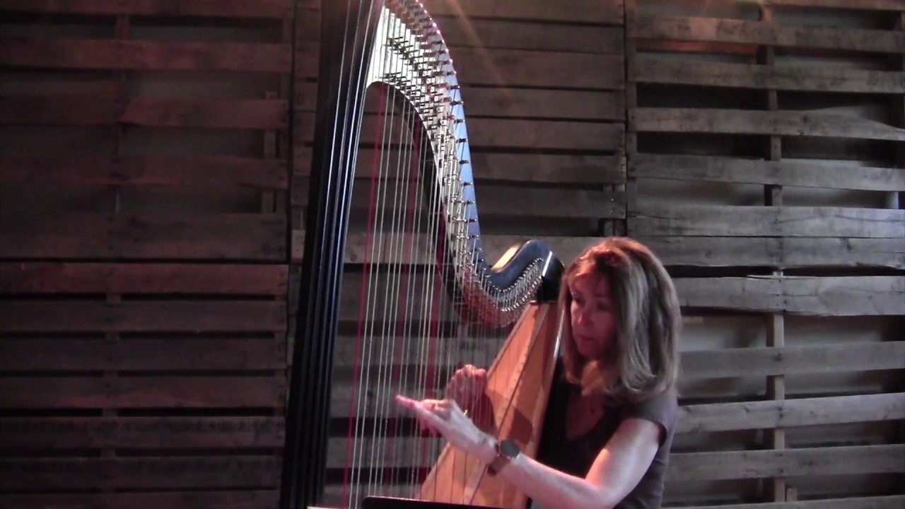 MOON RIVER - INT harp cover - Michelle Whitson Stone - YouTube