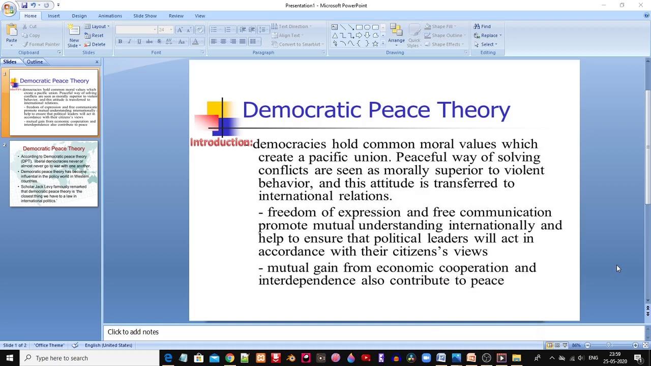 Democratic peace theory - YouTube
