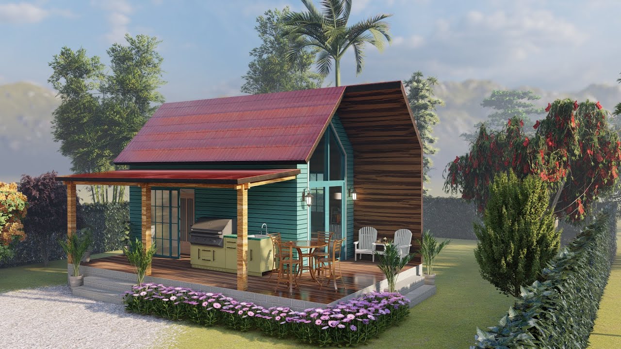 9 SQM Tiny Tranquility: Small House 3 x 6 Meters (9' x 19' Ft) for Cozy ...