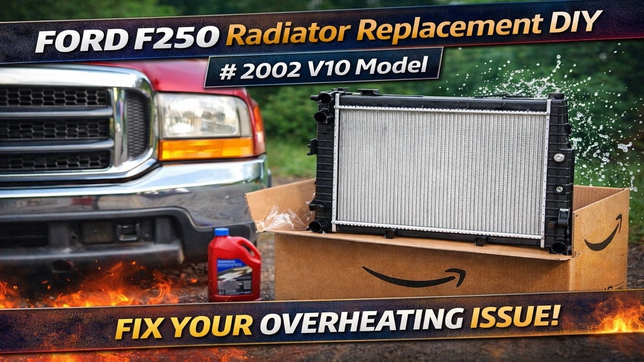 Ford F250 Radiator Replacement DIY | 2002 V10 Model - YouTube
