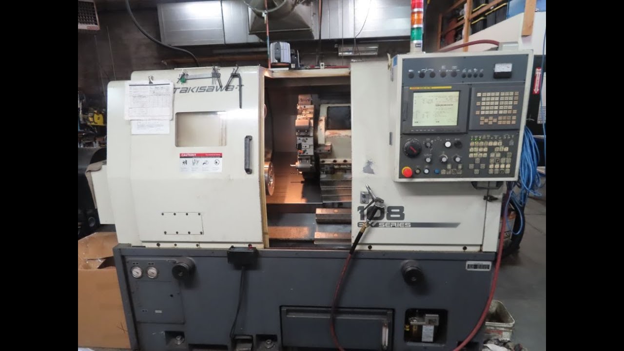 Takisawa EX-108 CNC Turning Center - MC# 603531 - YouTube