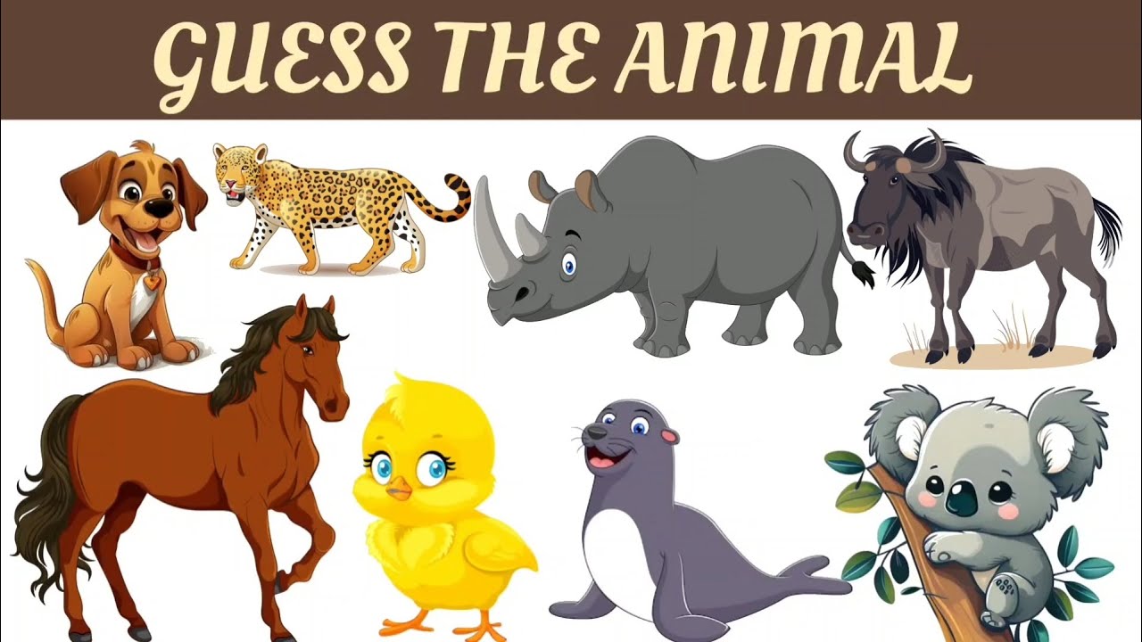 Guess the name of the animal | Animal Quiz | Animals name | Quiz time # ...