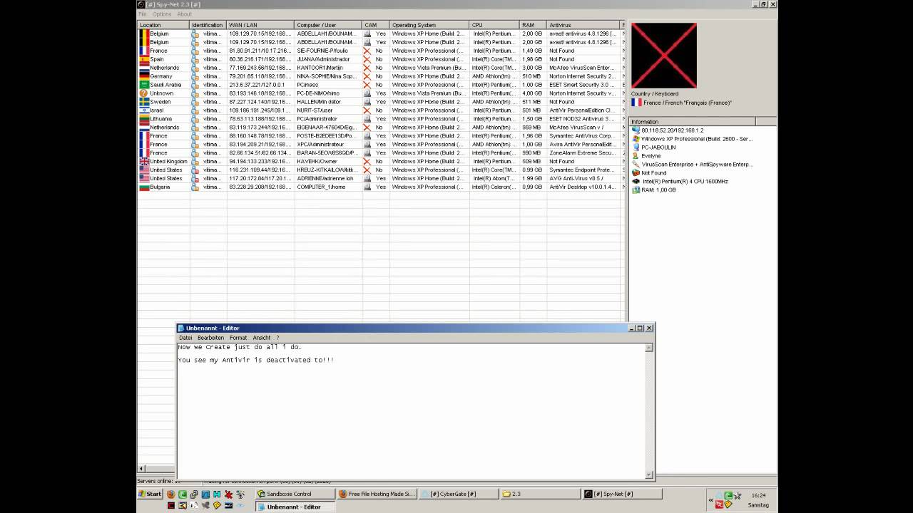 TUTORIEL COMPLET SPYNET 2.6 DECEMBRE 2010 + SPYNET RAT 2.6.rar - YouTube