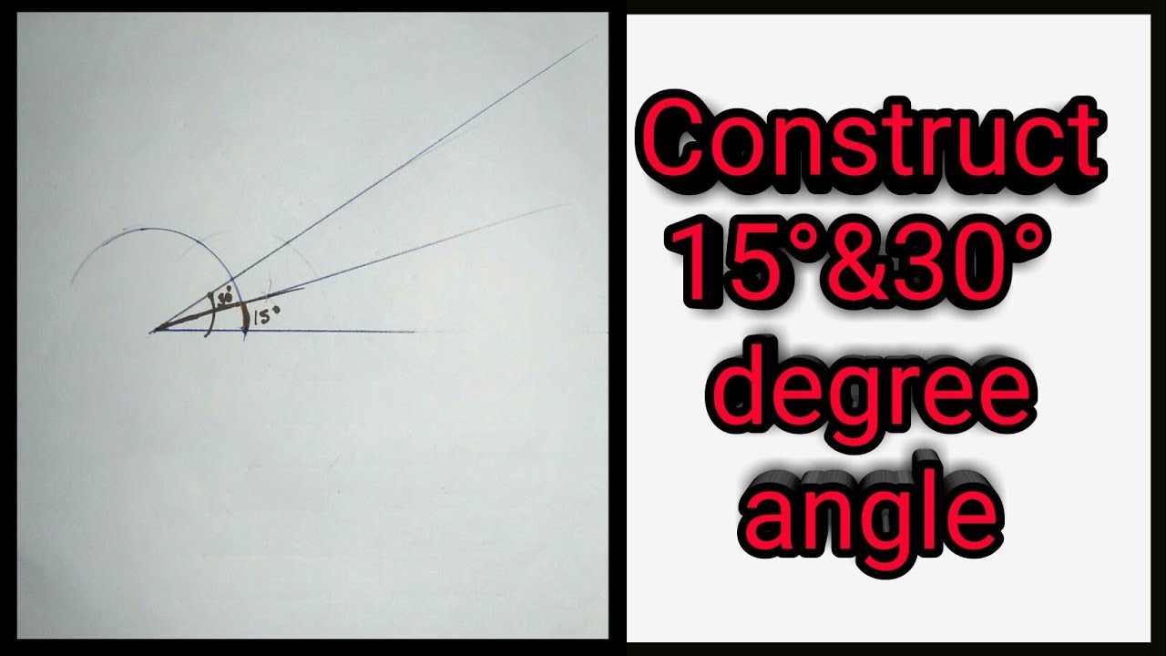 15 degree angle without protractor|| kise 15 degree angle drawing kare ...
