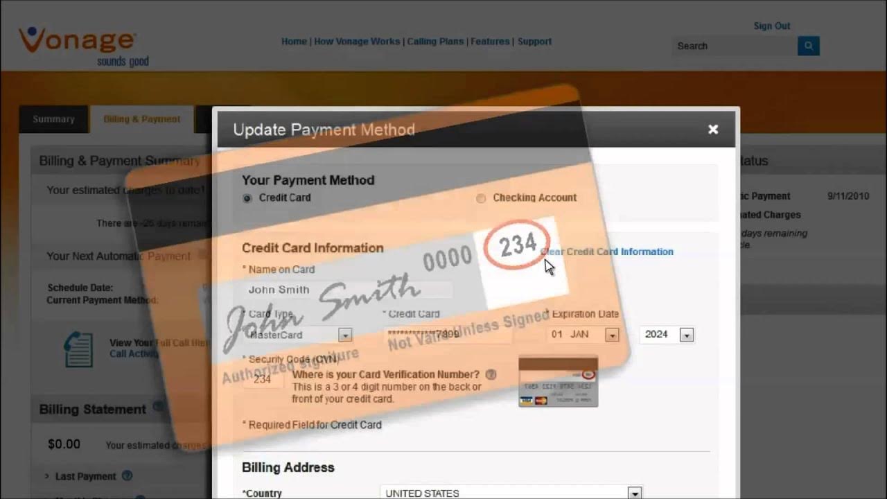 Vonage How-To: Update Payment Information - YouTube