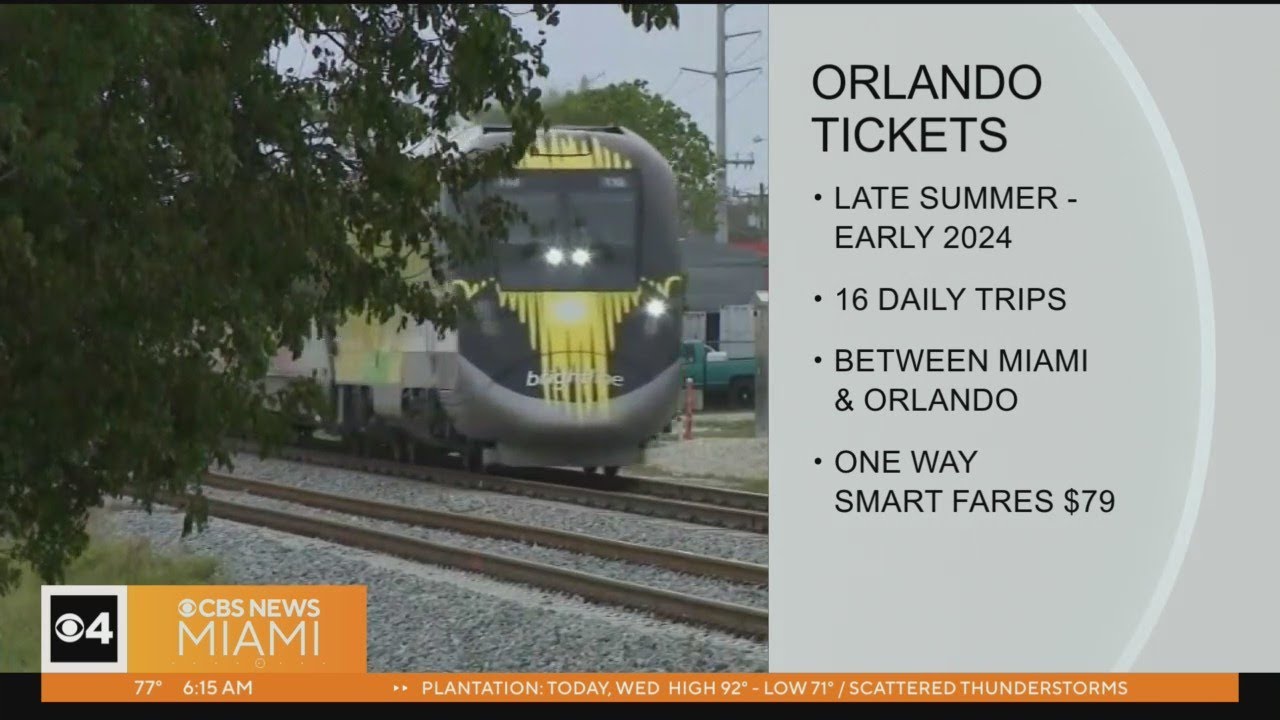 Brightline now selling tickets for trips to Orlando - YouTube