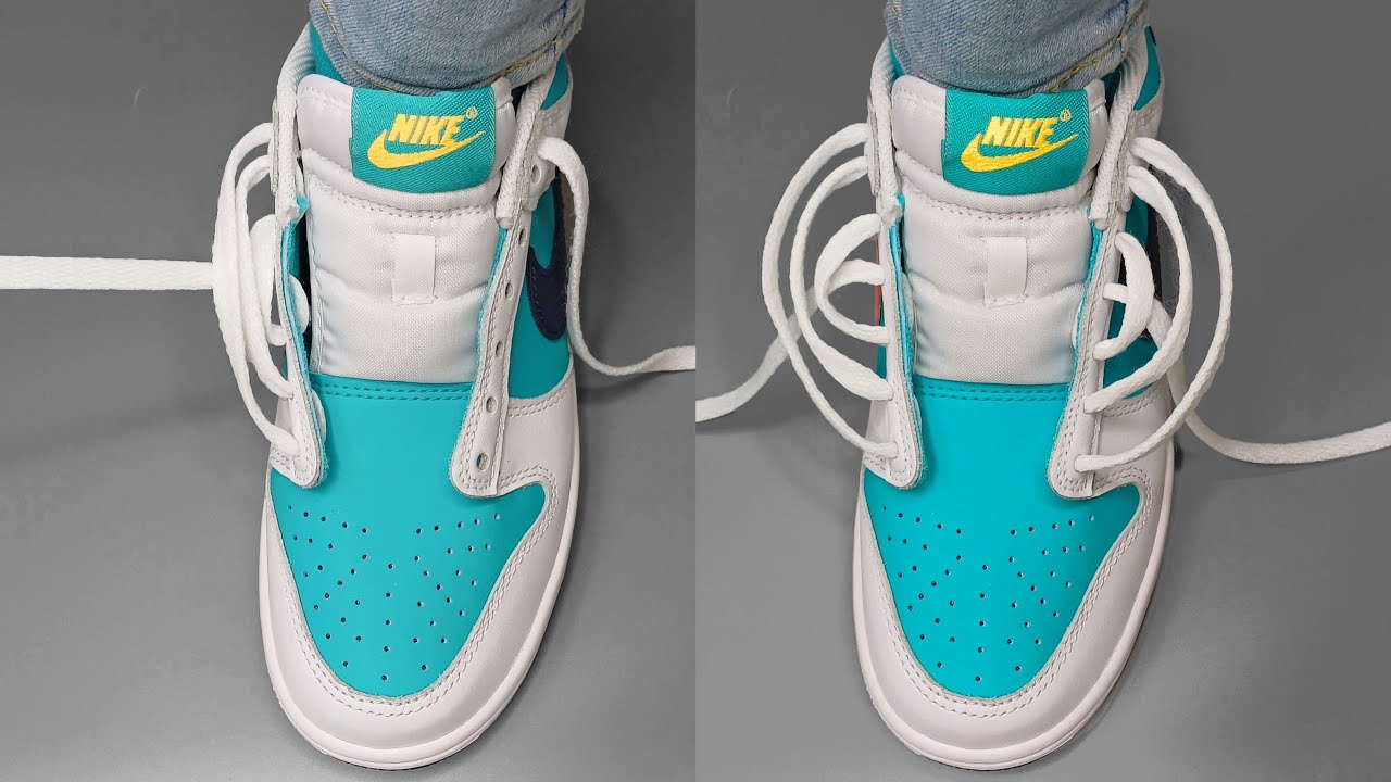 How to tie long shoelaces for NIKE DUNK 1 LOW 🔥 Shoe Lacing Styles ...