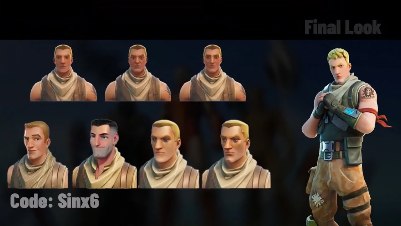 Fortnite original Scrapped Jonesy skin Designs.. - YouTube