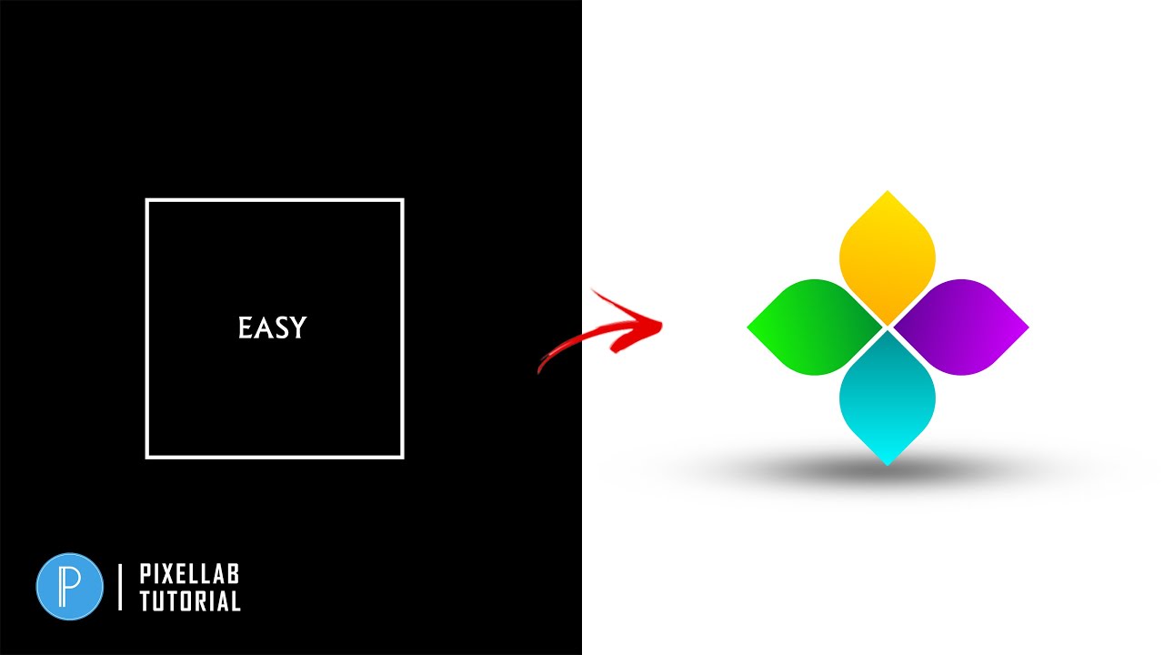 How to design flower on app Pixellab | Pixellab logo design tutorial ...