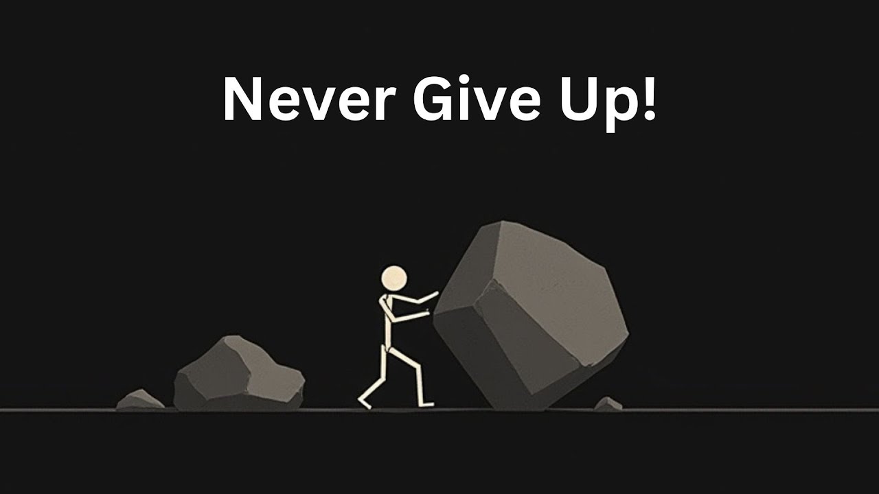 Stickman overcoming obstacles with inspirational song # ...