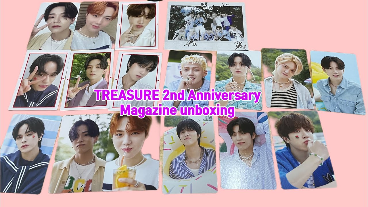 [Eng/Korean sub] TREASURE 2nd Anniversary magazine unboxing #트레저 ...