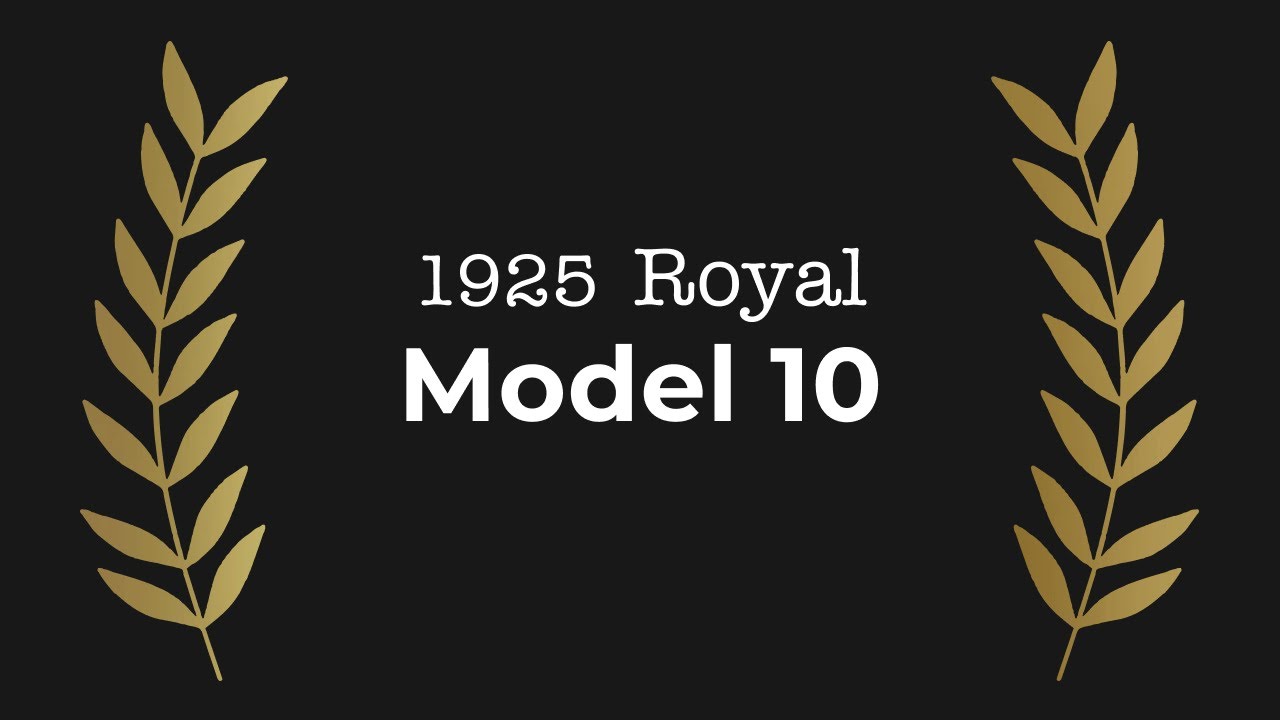 1925 Royal Model 10 Typewriter - YouTube