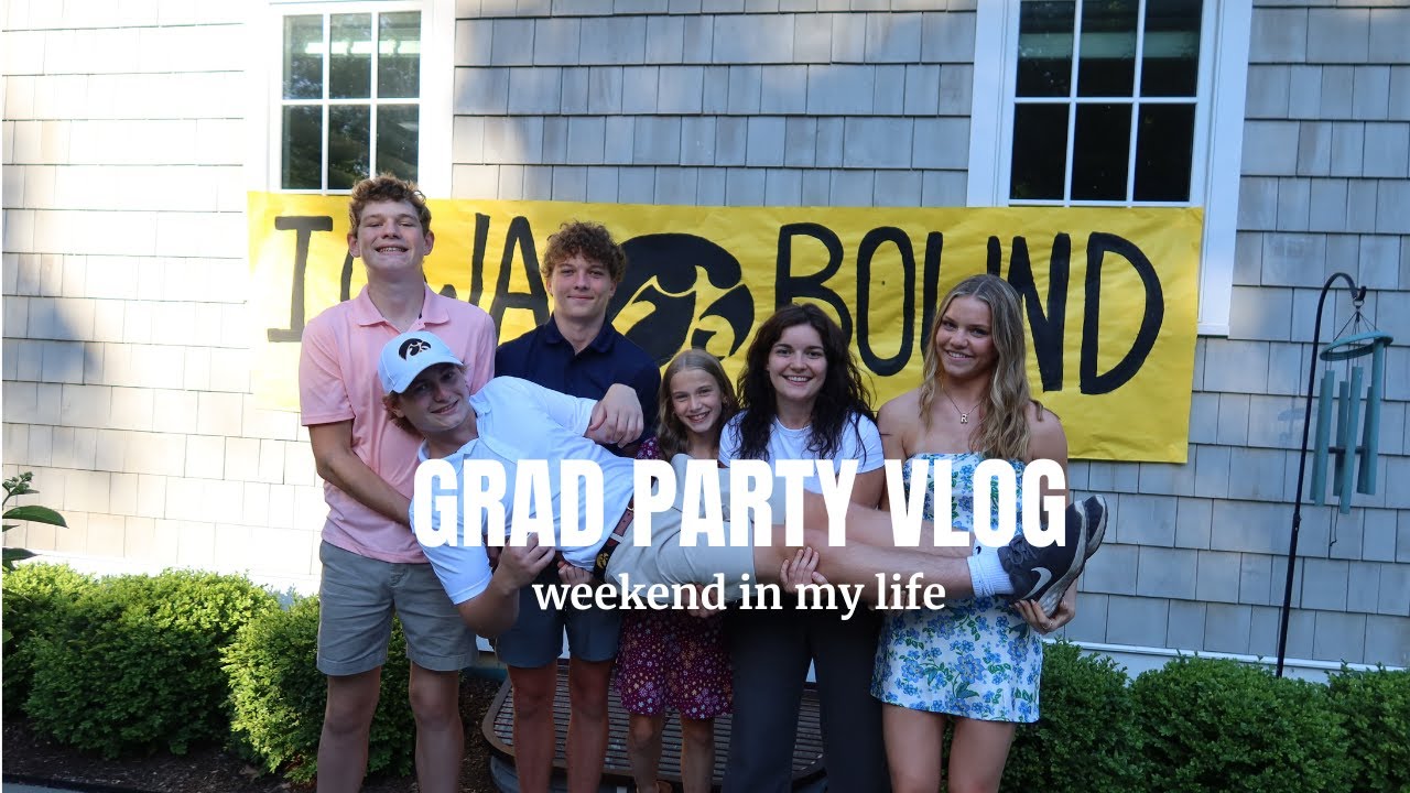 summer weekend in my life!! (my brother's grad party) - YouTube
