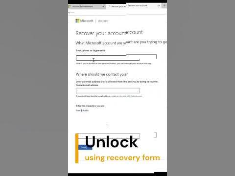 Unlock your Microsoft account - Quick easy steps. - YouTube