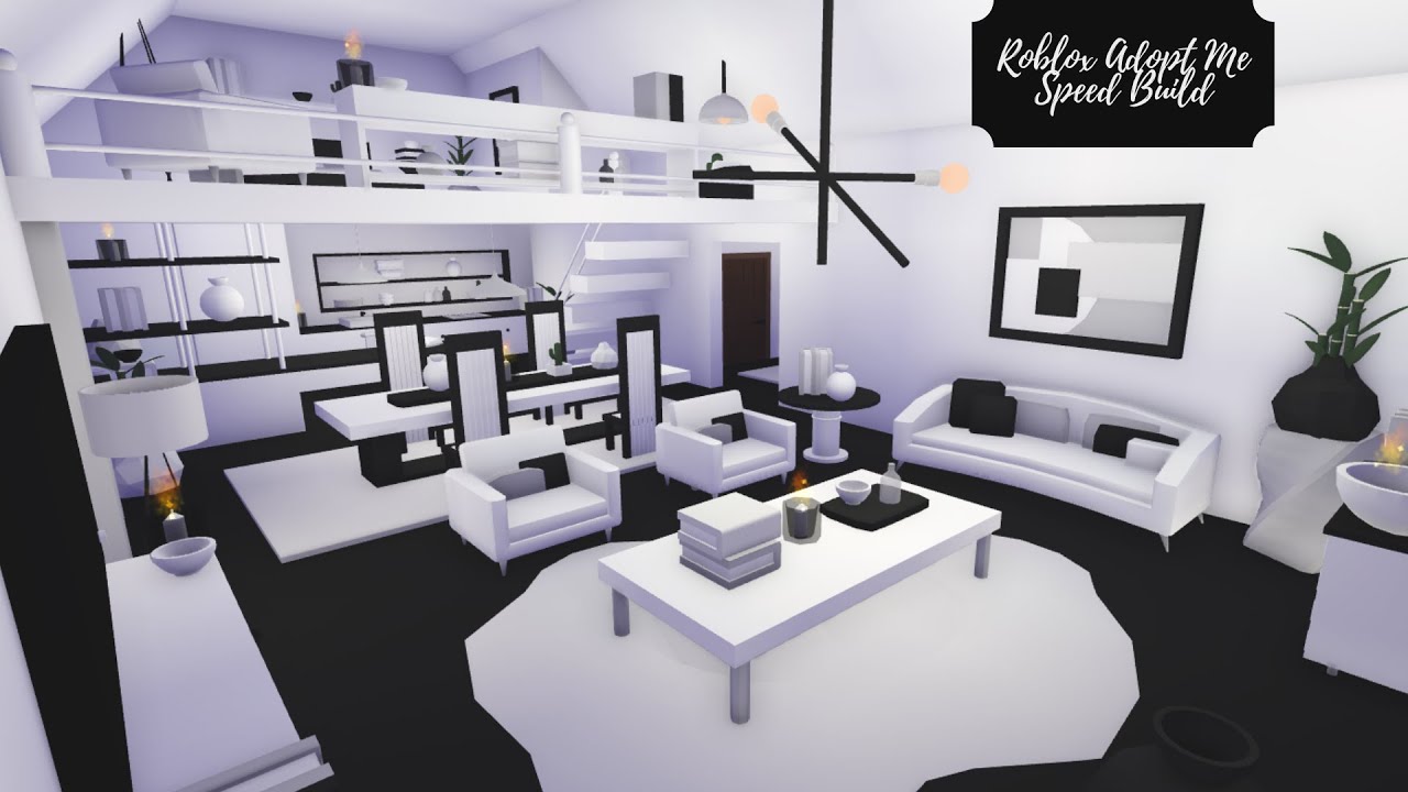 Simple Modern Minimalistic Loft Treehouse Speed Build 🌿 Roblox Adopt Me ...