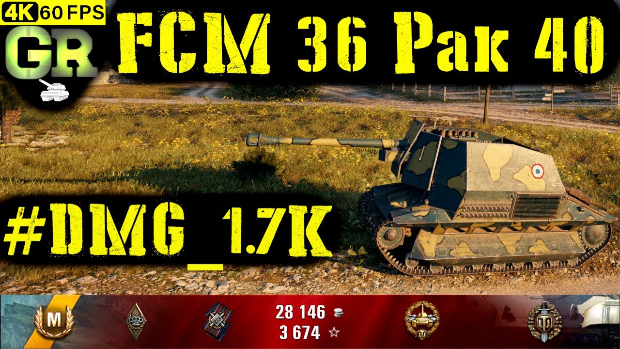 World of Tanks FCM 36 Pak 40 Replay - 9 Kills 1.7K DMG(Patch 1.4.1 ...