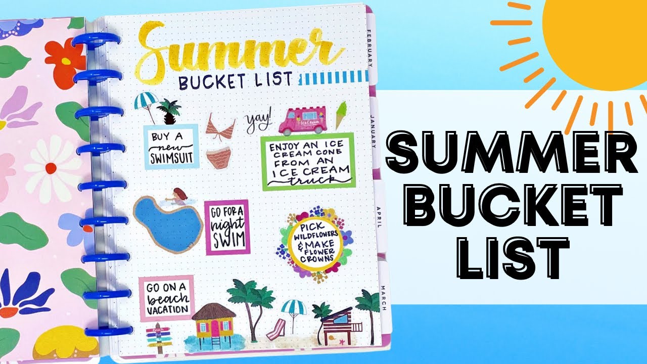 PLAN WITH ME | SUMMER BUCKET LIST | THE HAPPY PLANNER - YouTube