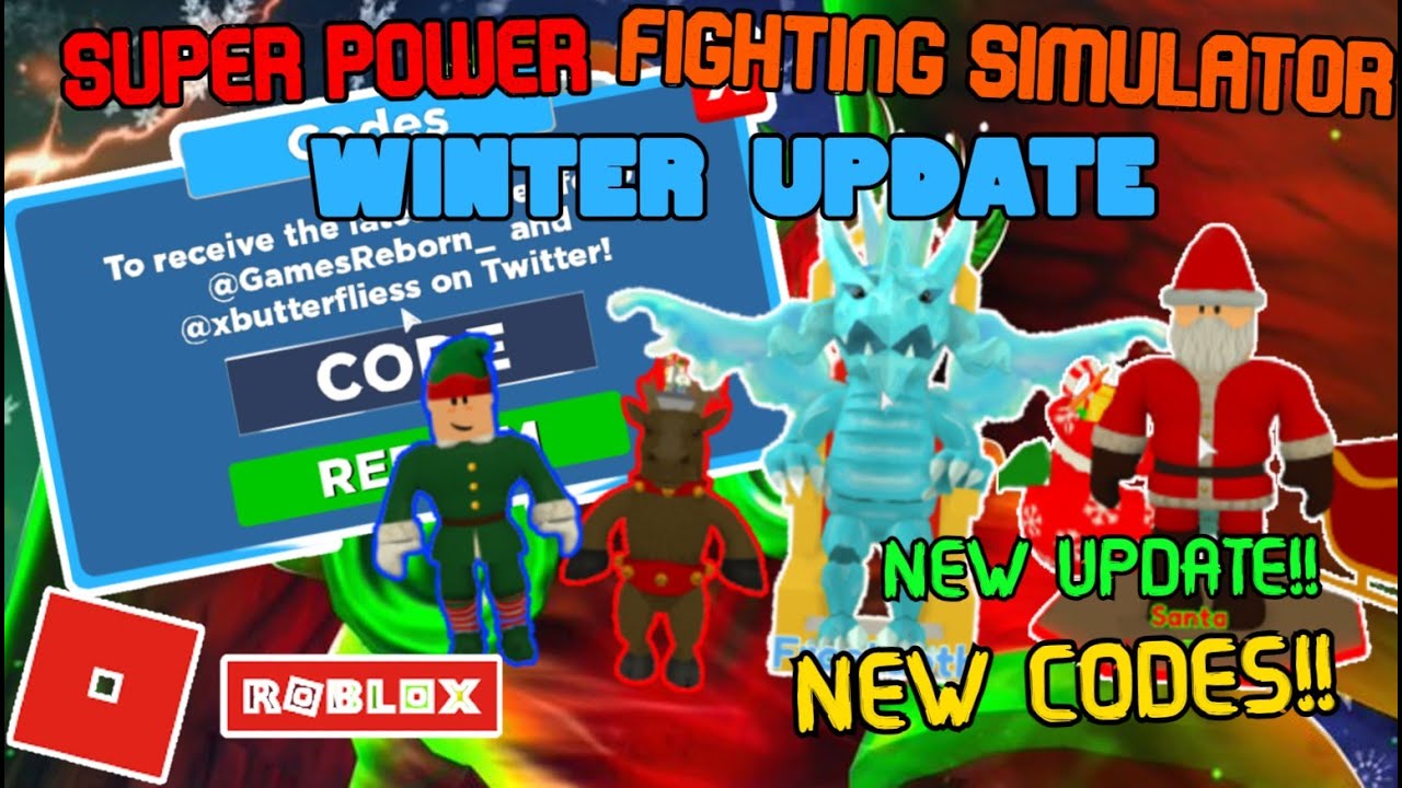 New *Winter Updates*4 NEW CODES*Super Power Fighting Simulator (Roblox ...