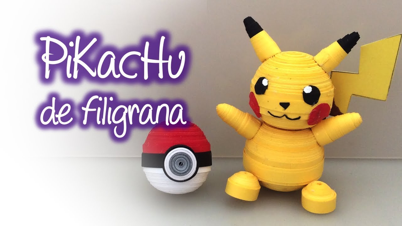 Pikachu de filigrana, Quilling pikachu - YouTube
