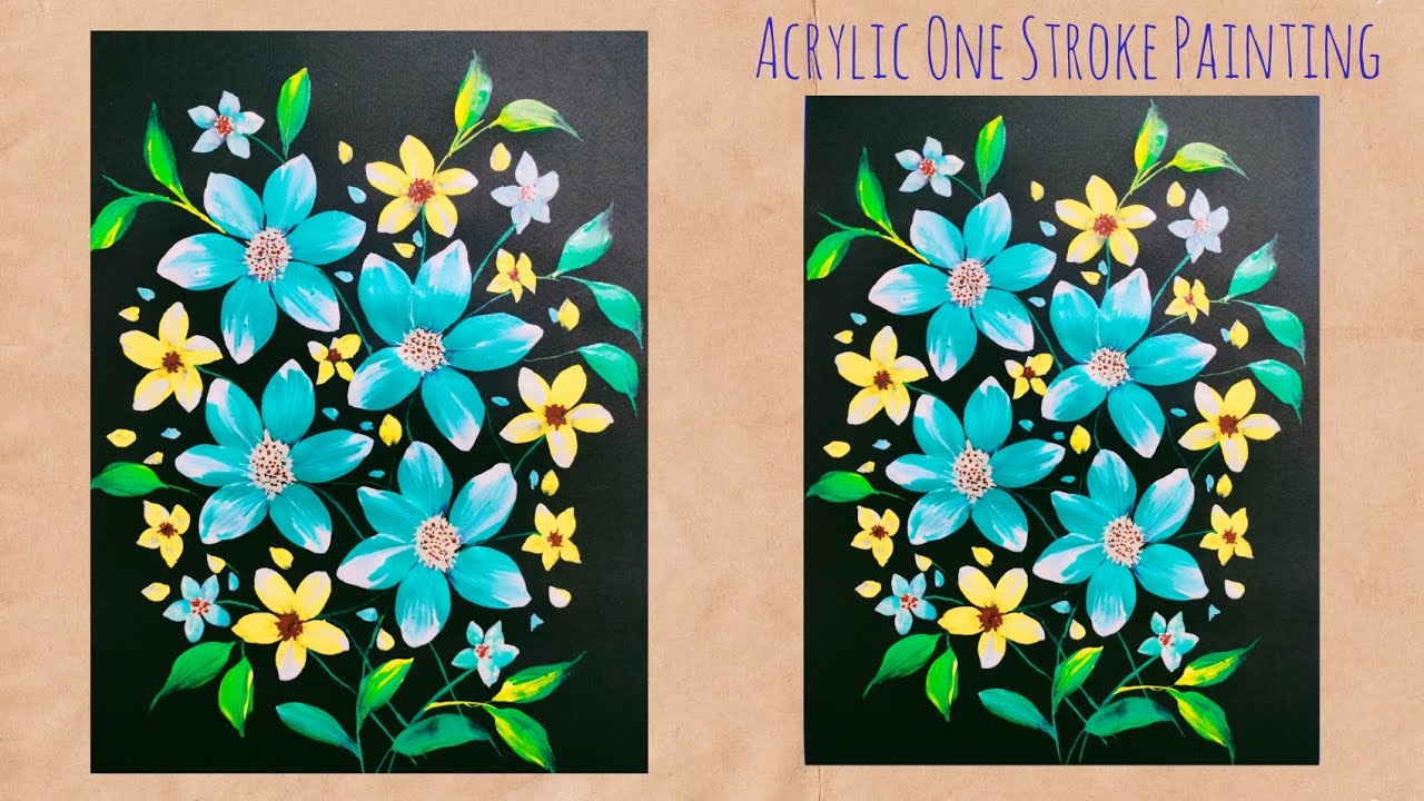 Amazing Acrylic Flower Painting Tutorial for Beginners with Awesome ...