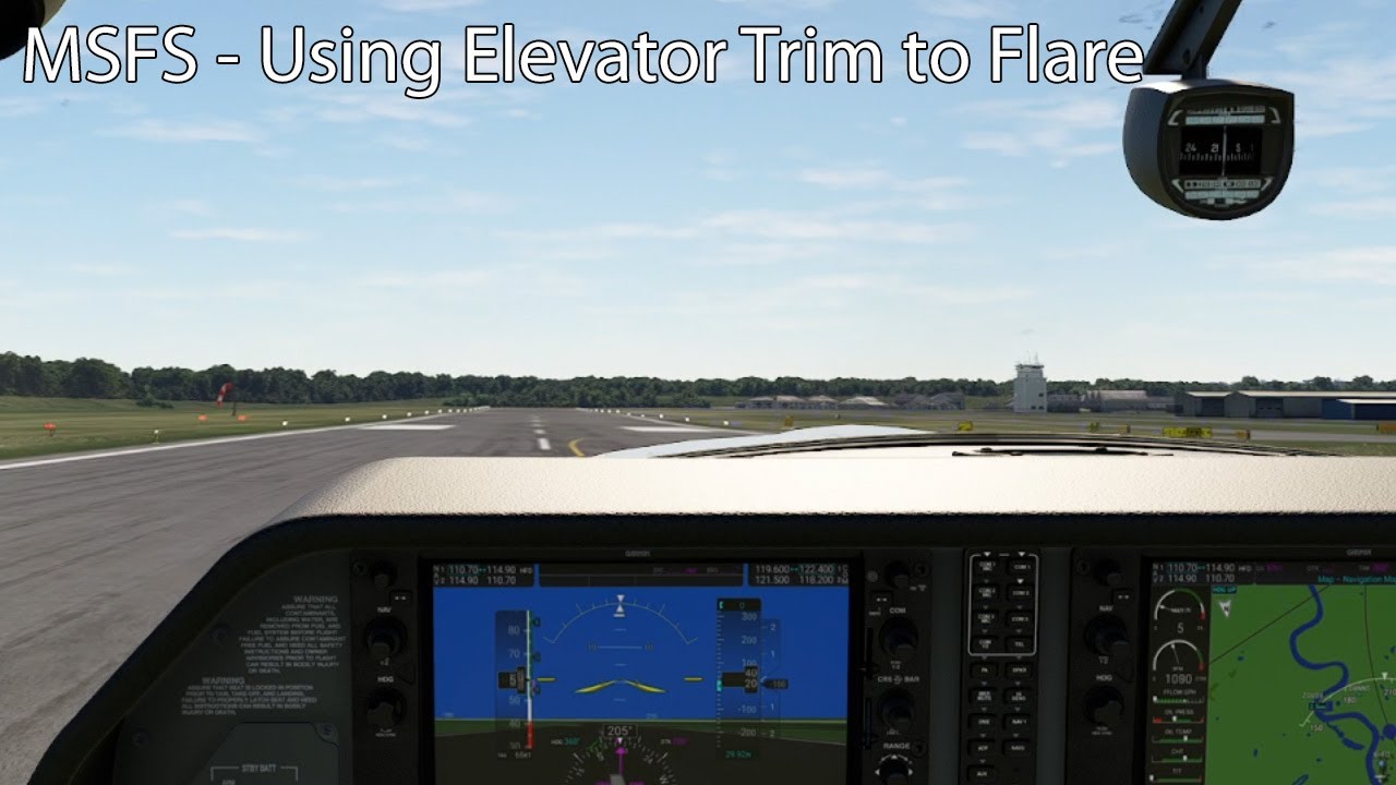MSFS - Using Elevator Trim to Flare - YouTube