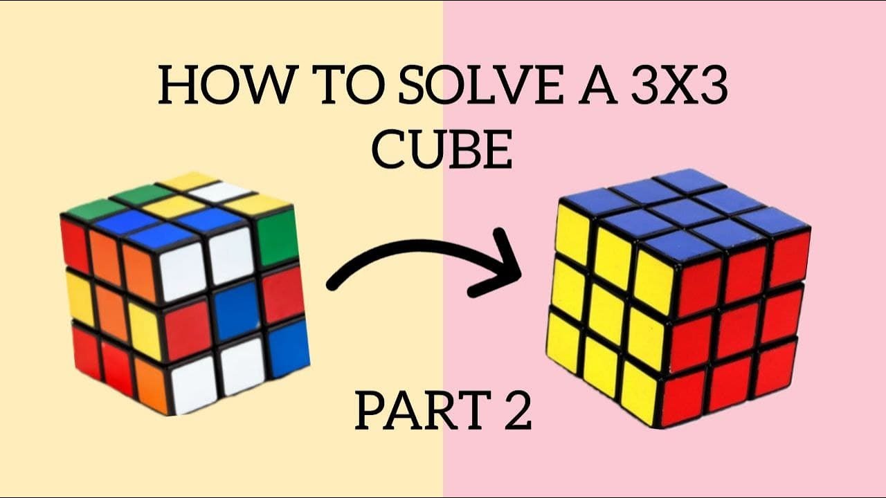 How to solve a 3x3 cube Part 2 - YouTube