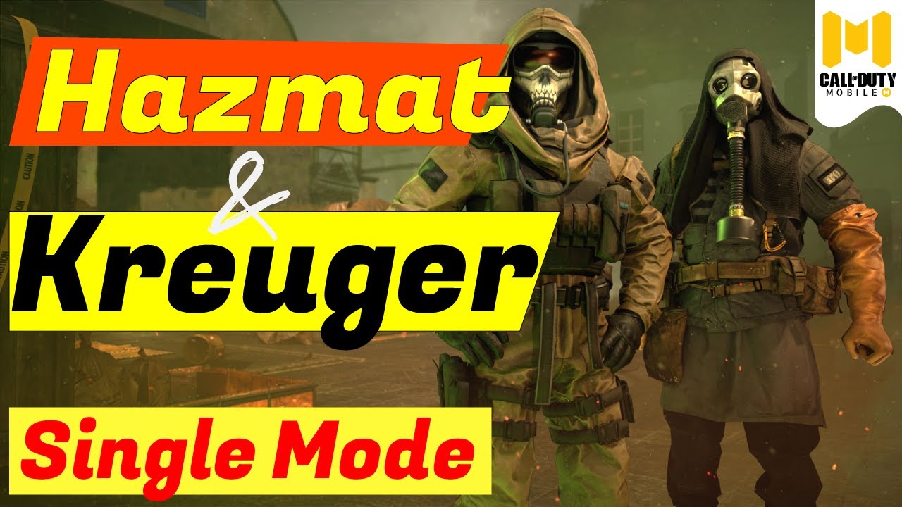 Call Of Duty Mobile Battle Royale Single Mode Ghost hazmat & Kreuger ...
