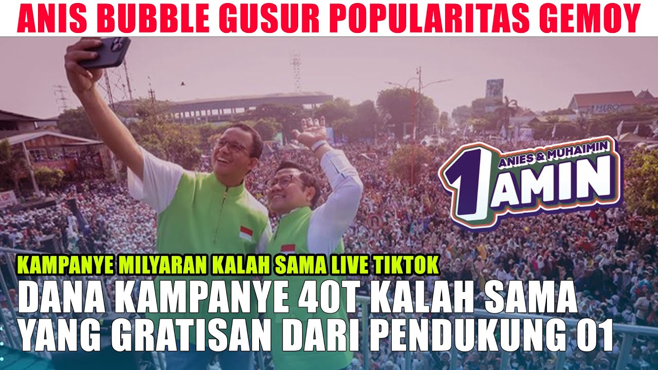 ANIS BUBBLE Gusur Popularitas GEMOY, Kampanye Ratusan Milyar Kalah Sama ...