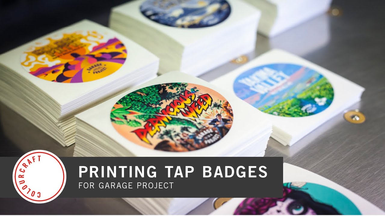 Printing tap badges for Garage Project. - YouTube