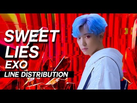 EXO - Sweet Lies Line Distribution (Color Coded)
