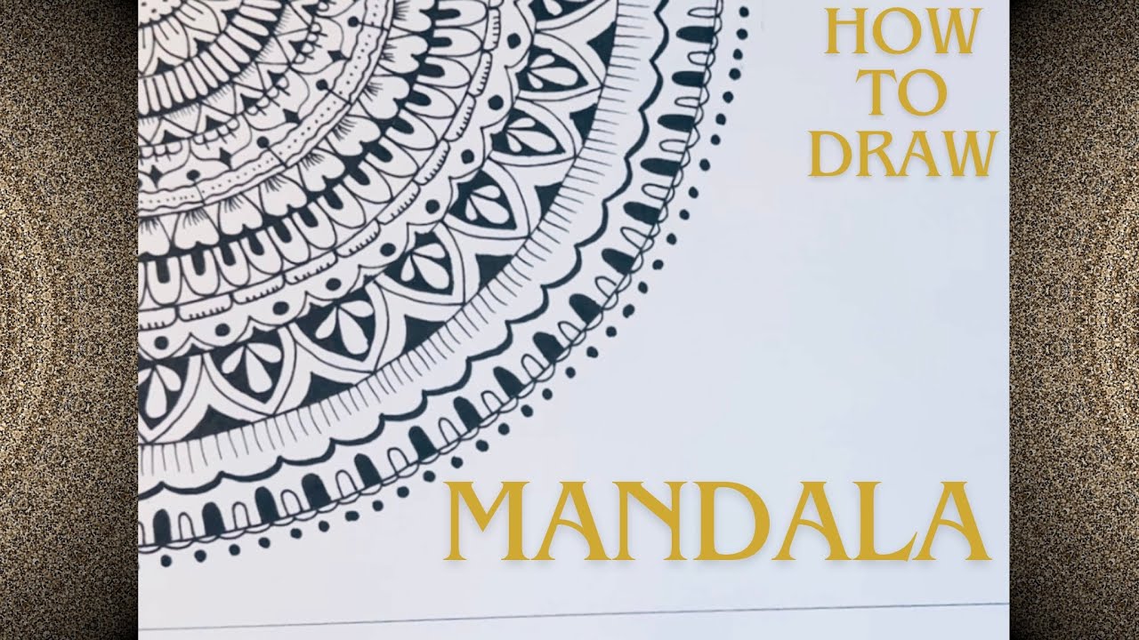 How to draw mandala- Easy beginners mandala art / relaxing video - YouTube