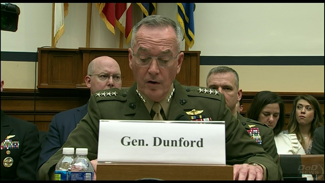 Chairman of the Joint Chiefs of Staff Gen. Joe Dunford's opening ...