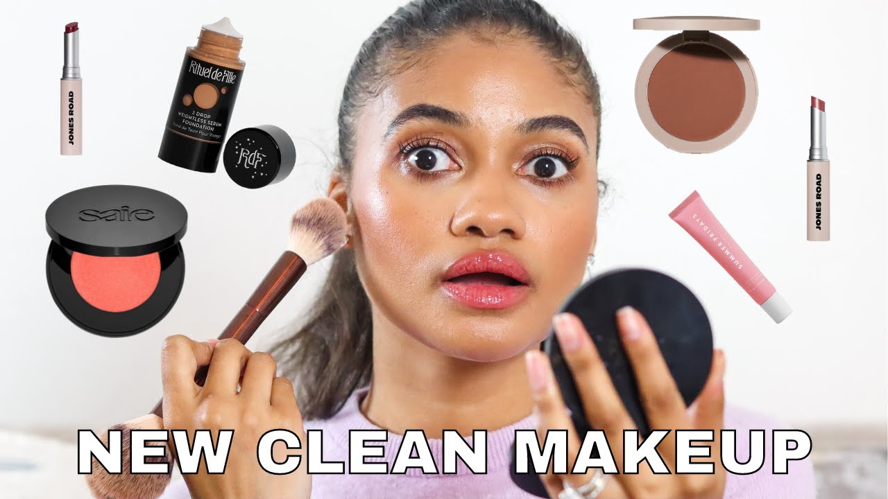 NEW CLEAN MAKEUP TRY ON | new clean makeup ft. Rituel De Filles, Saie ...
