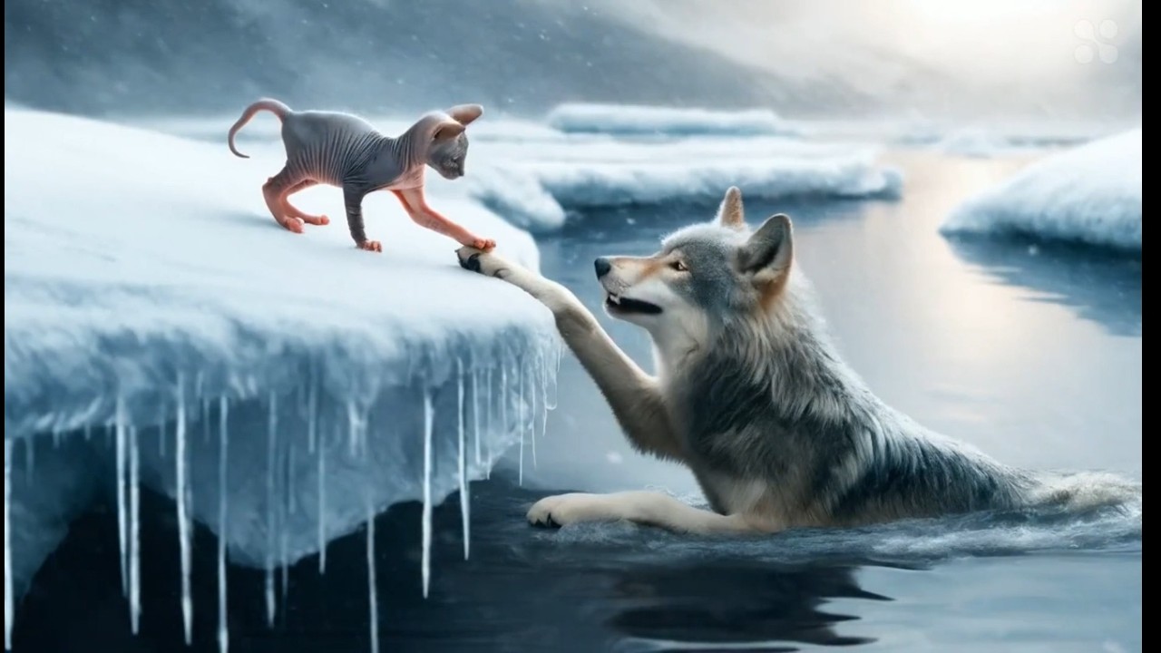 CAT AND WOLF SAD STORY ..💔 |Cat Story 😼 #cat #cute #aicat - YouTube