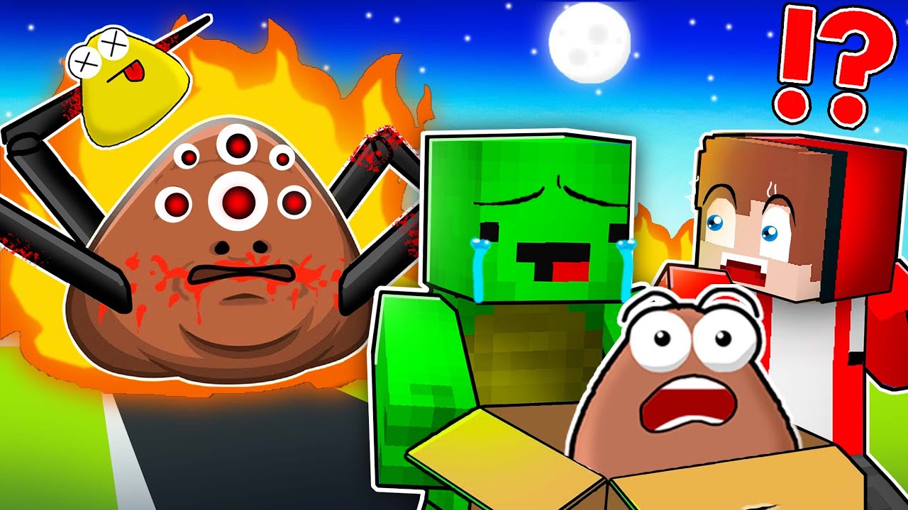 Mikey And JJ SAVE POU from EVIL POU in Minecraft - Maizen Journey - YouTube