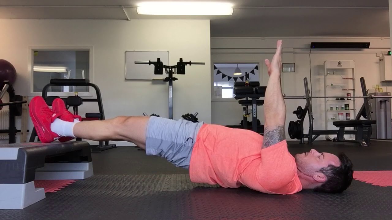 Physical performance straight leg glute bridge - YouTube