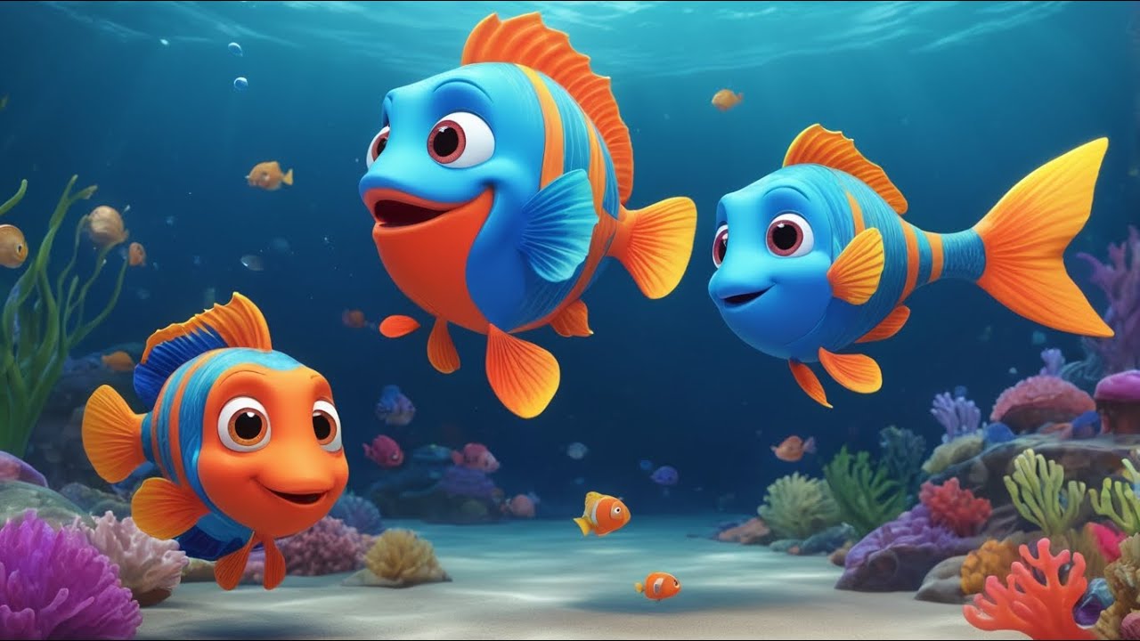 Swim Little Fishy | Fish Go Swimming | Nursery Rhyme | #fish - YouTube