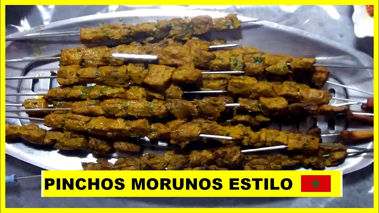 PINCHOS MORUNOS CASEROS | Recetas de comida tipica de Marruecos - YouTube