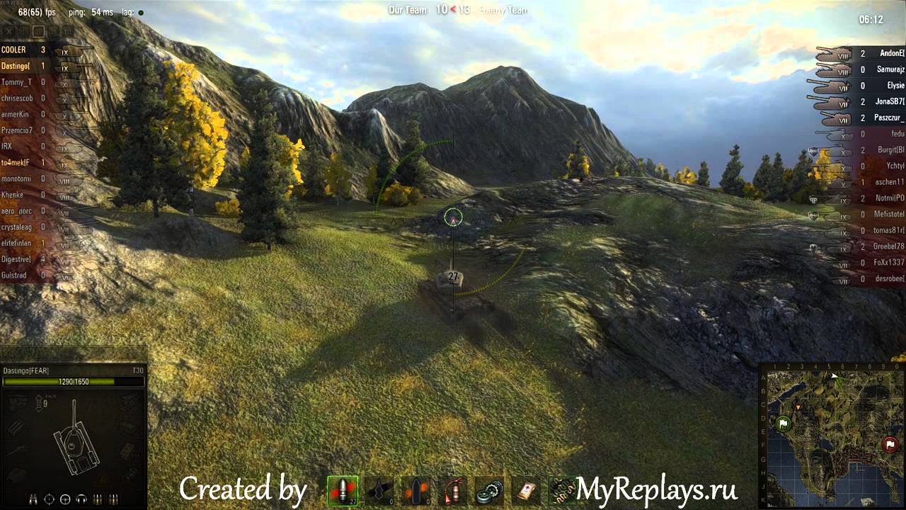 WOT: Fjords - T30 - 5 frags - YouTube