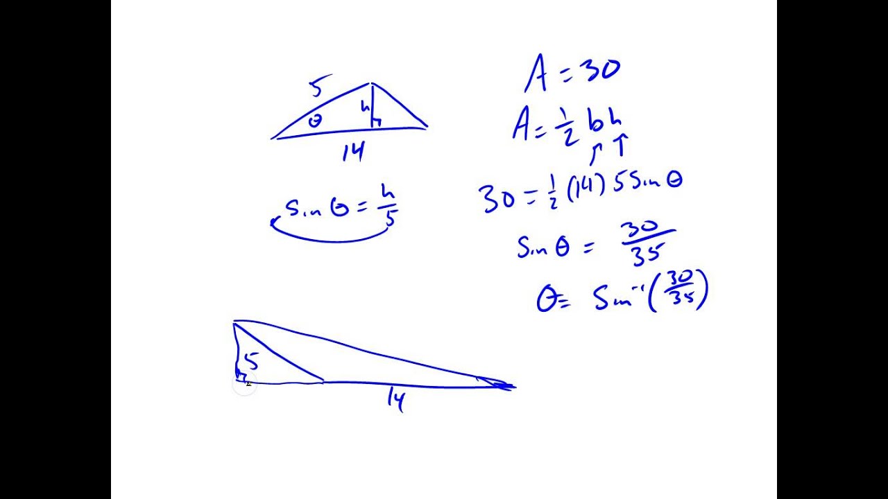 Find Angle from Given Area - YouTube