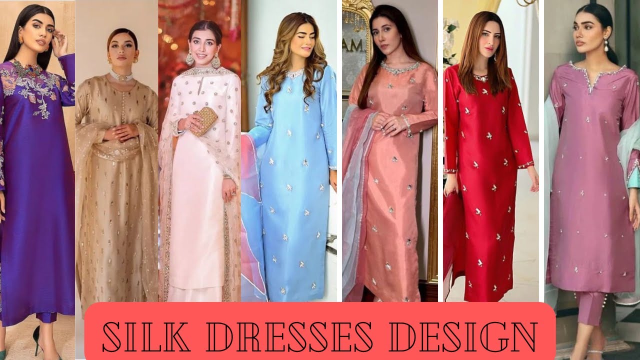 Silk dresses ideas for girls | katan silk | raw silk dresses design ...