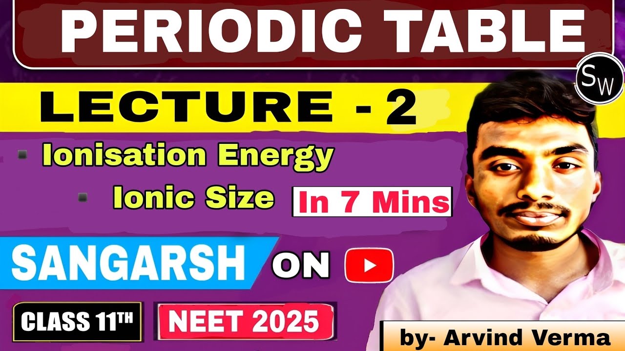 PERIODIC CLASSIFICATION OF ELEMENTS CLASS 11 ONE SHOT Neet - YouTube