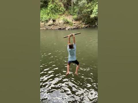 Rope Swing Action at Gardners Falls (2) #Shorts - YouTube