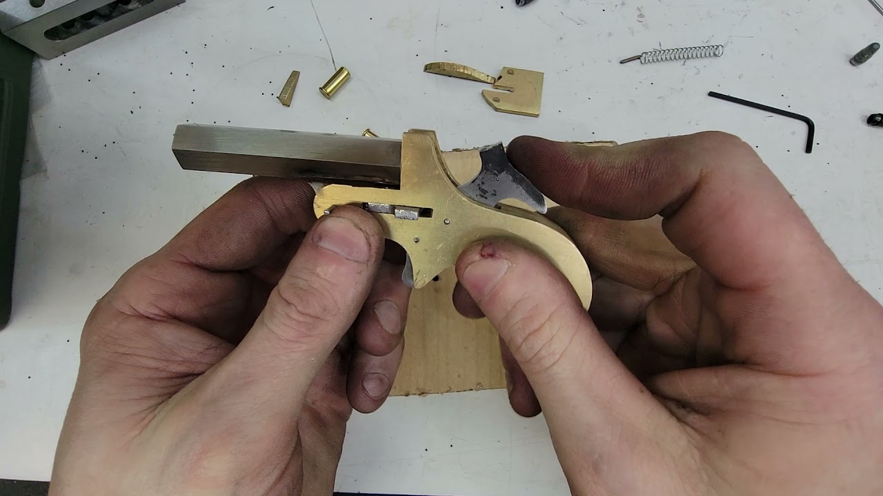 DIY Sheetmetal Derringers 22lr Homemade Guns v3 - YouTube