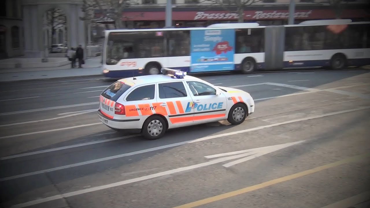 Police Genève patrouille 183 // Police car responding - YouTube